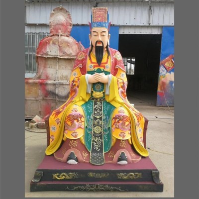 东岳大帝佛像 泰山爷神像 玻璃钢雕塑厂家 中科商务网